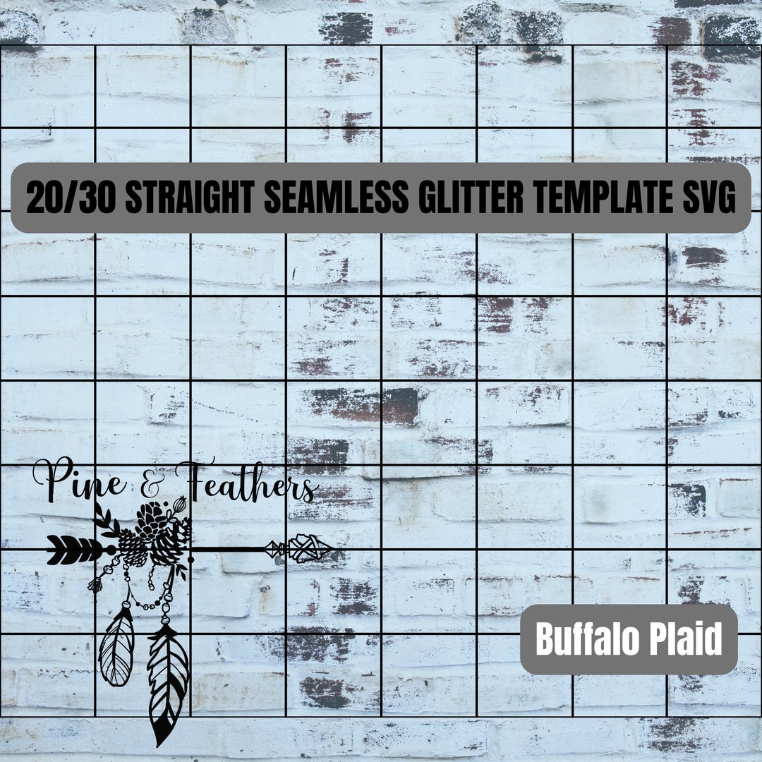 Buffalo Plaid Tumbler Template for 20 or 30oz Skinny Straight SVG ...