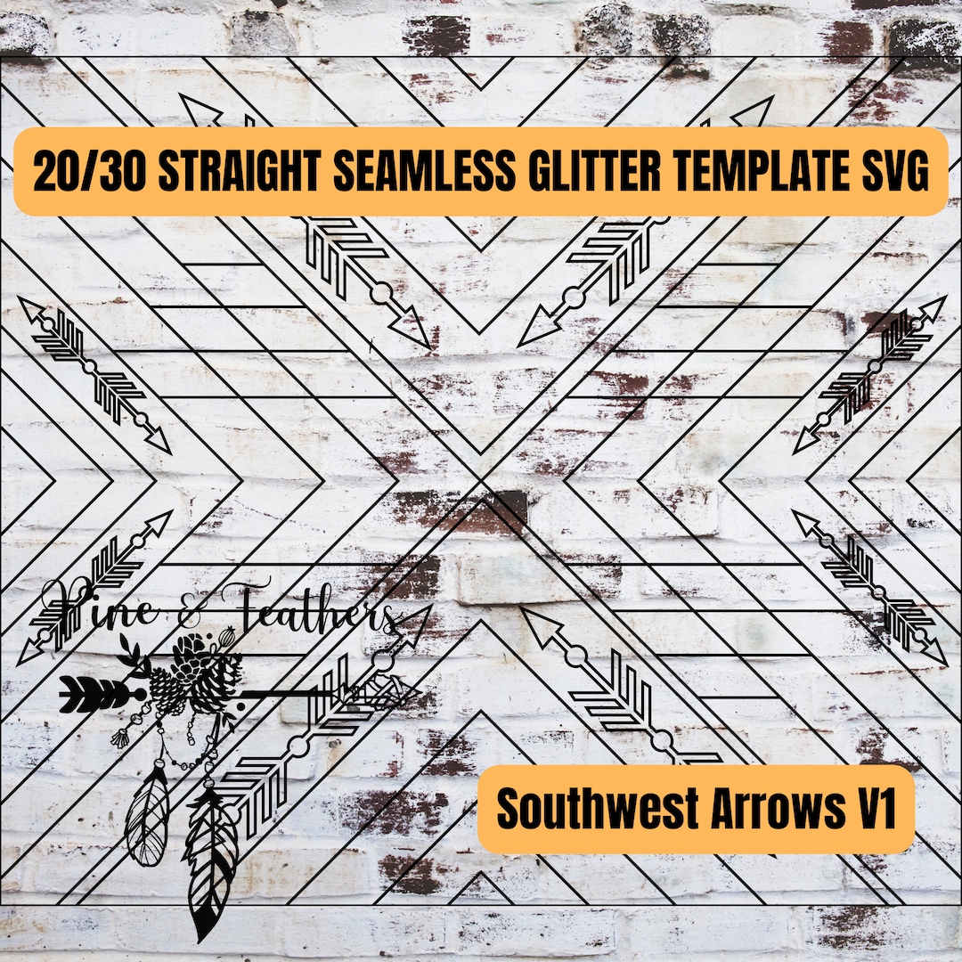 Southwest Arrows V1 Tumbler Template for 20 or 30oz Skinny Straight SVG ...