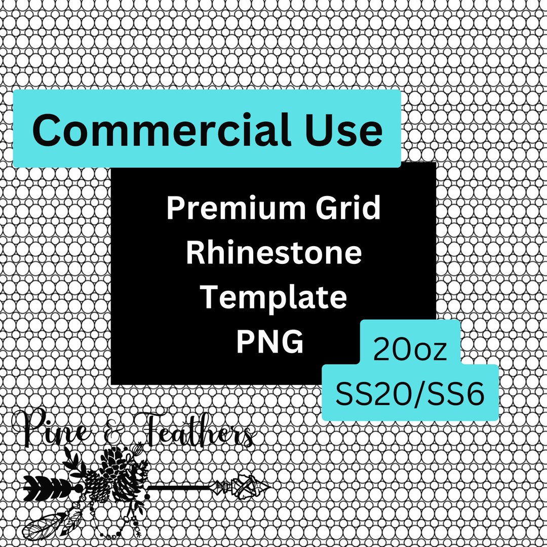 Premium Grid Rhinestone Template Commercial Use PNG, 20oz - Etsy