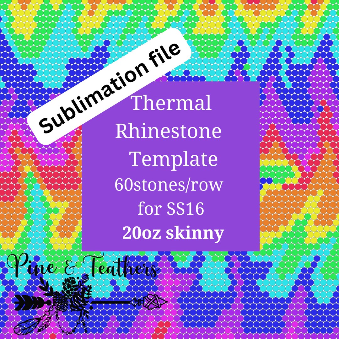 Thermal Sublimation Rhinestone Template 60 Stones 20oz SS16 - Etsy
