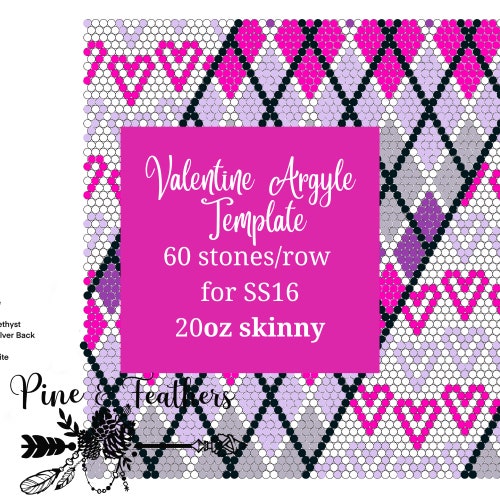 Purple Gradient Rhinestone Sublimation Template 60 Stones 20oz - Etsy