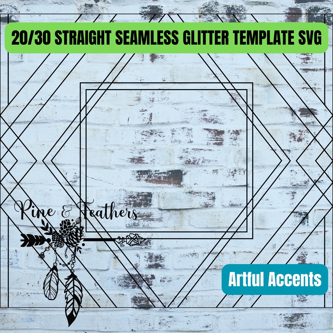 Artful Accents Tumbler Template for 20 or 30oz Skinny Straight SVG ...