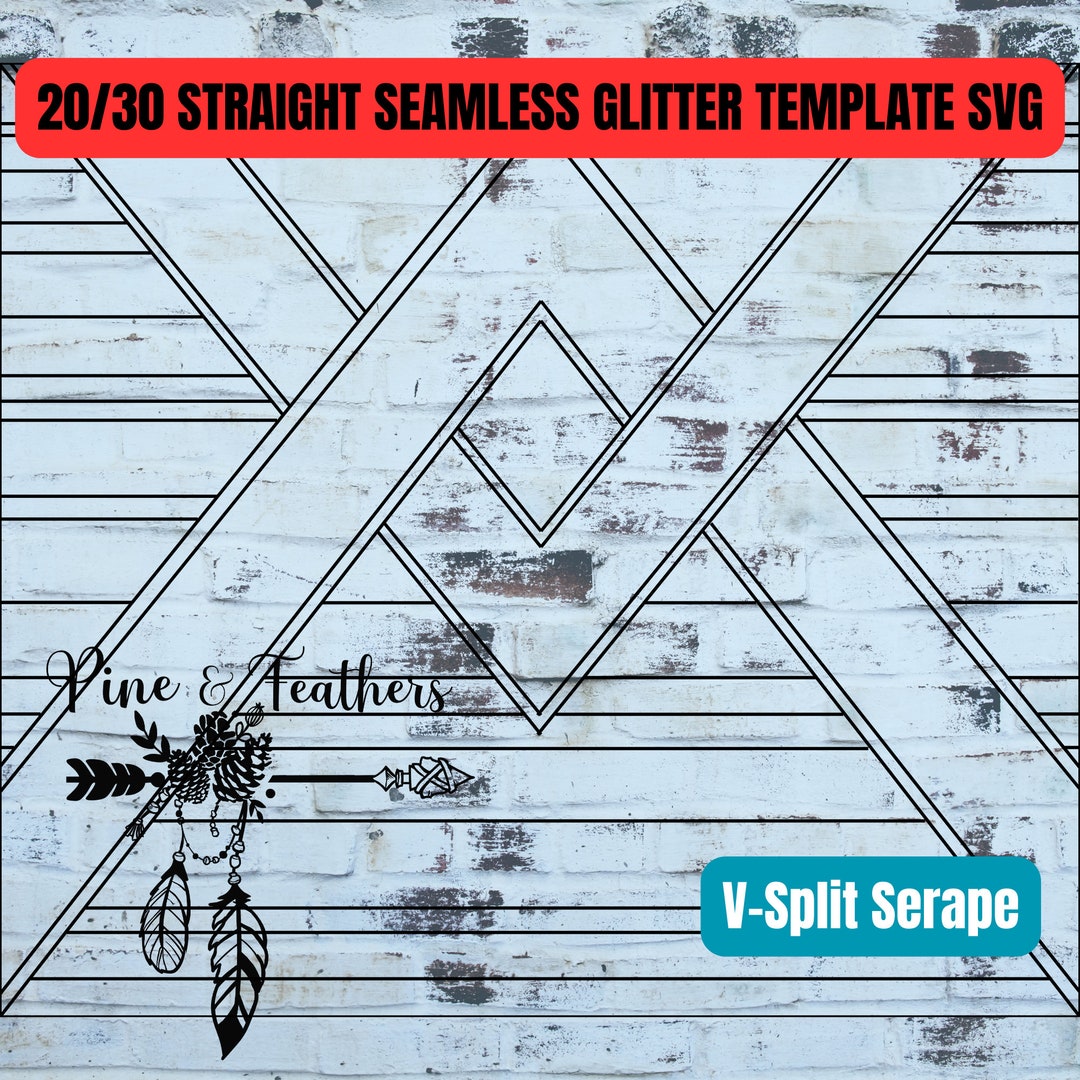 V-split Serape Tumbler Template for 20 or 30oz Skinny Straight SVG ...