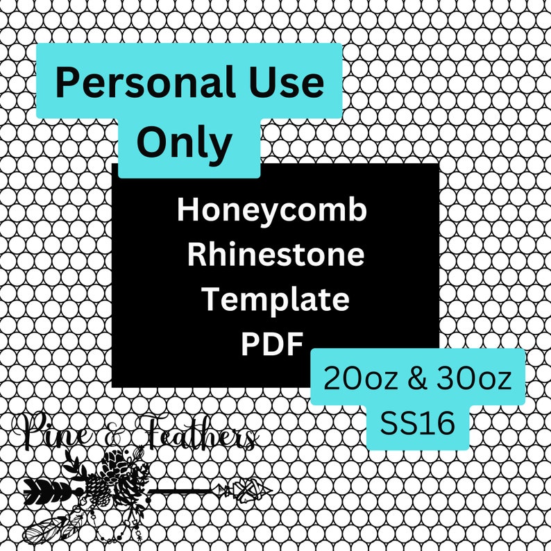 Blank Rhinestone Template Pack SS16 20 & 30oz Skinny - Etsy
