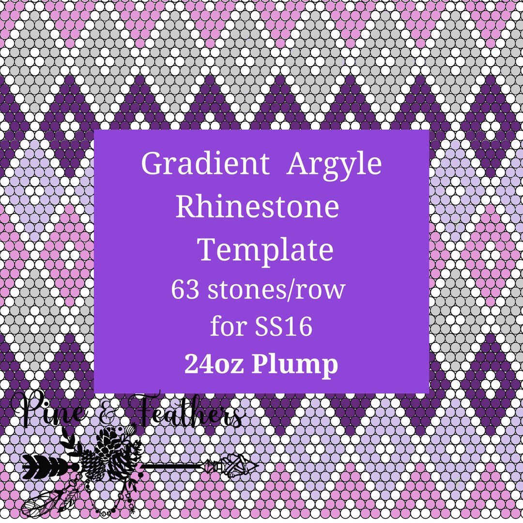 Gradient Argyle Rhinestone Template 63 Stones per Row SS16 - Etsy