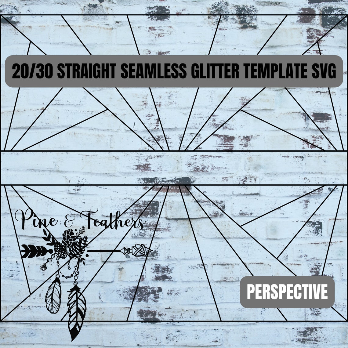 Perspective Tumbler Template for 20 or 30oz Skinny Straight SVG ...