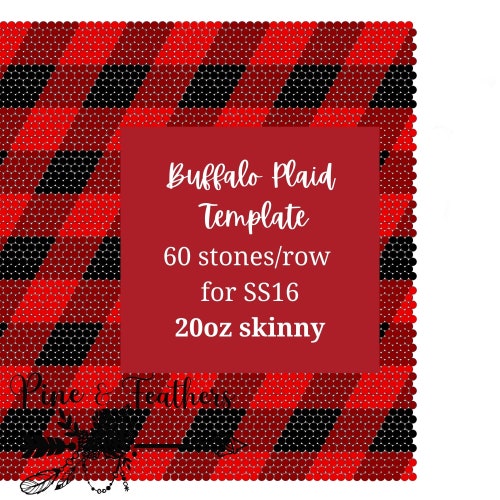 Buffalo Plaid Rhinestone Template 60 Stones 20oz SS16 - Etsy