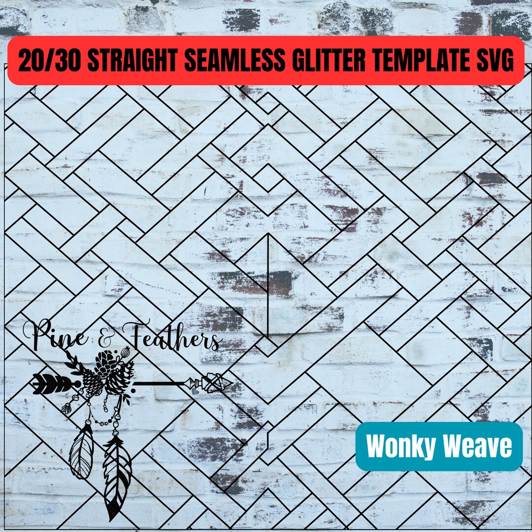 Wonky Weave Tumbler Template for 20 or 30oz Skinny Straight SVG ...