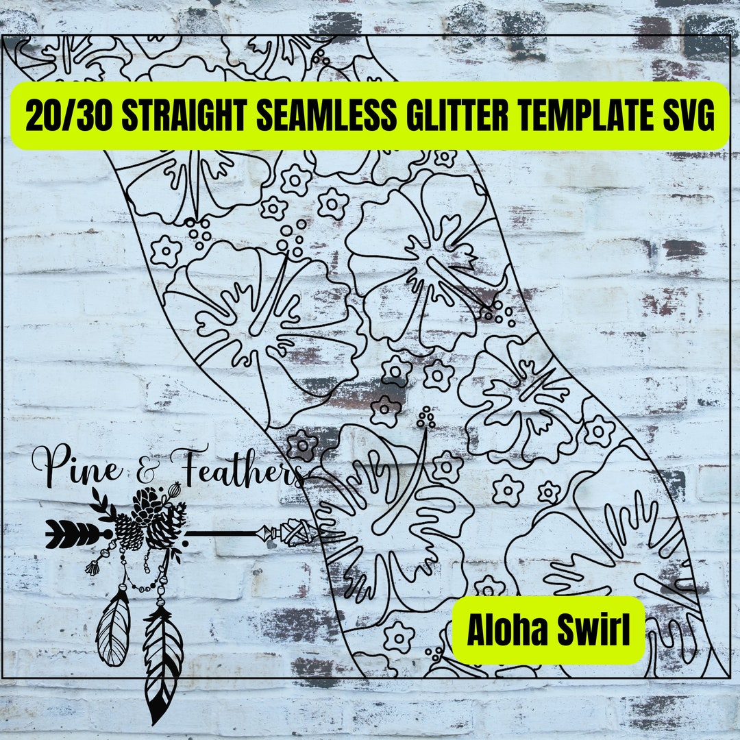 Plantilla de vaso Aloha Wave para SVG recto delgado de 20 o 30 oz ...