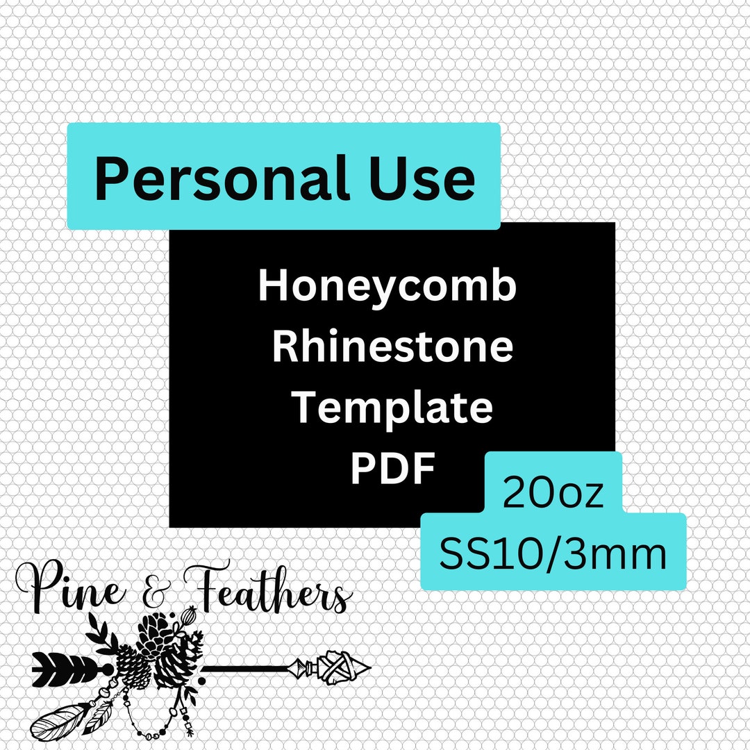 Blank Rhinestone Template SS10 20oz Skinny - Etsy