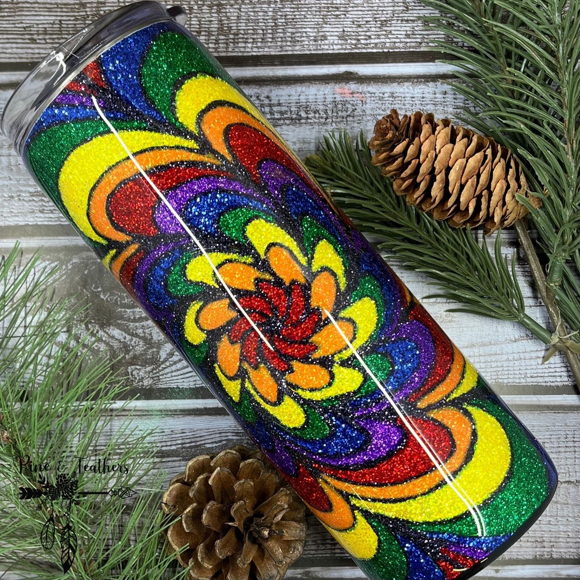 Rainbow Flower Vortex Image | Etsy