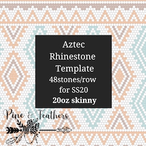 Aztec Rhinestone Template 48 Stones per Row SS20 - Etsy