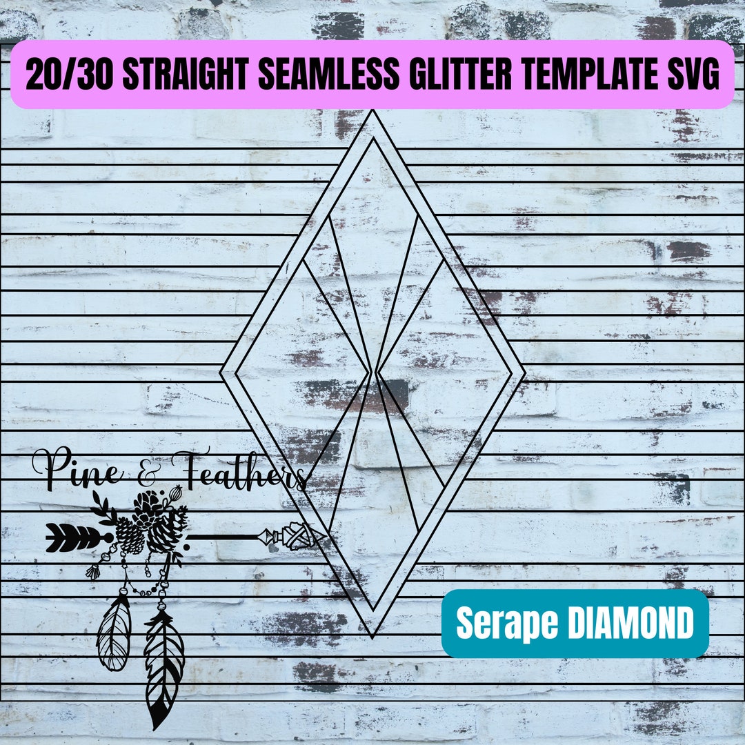 Serape Diamond Tumbler Template for 20 or 30oz Skinny Straight SVG ...