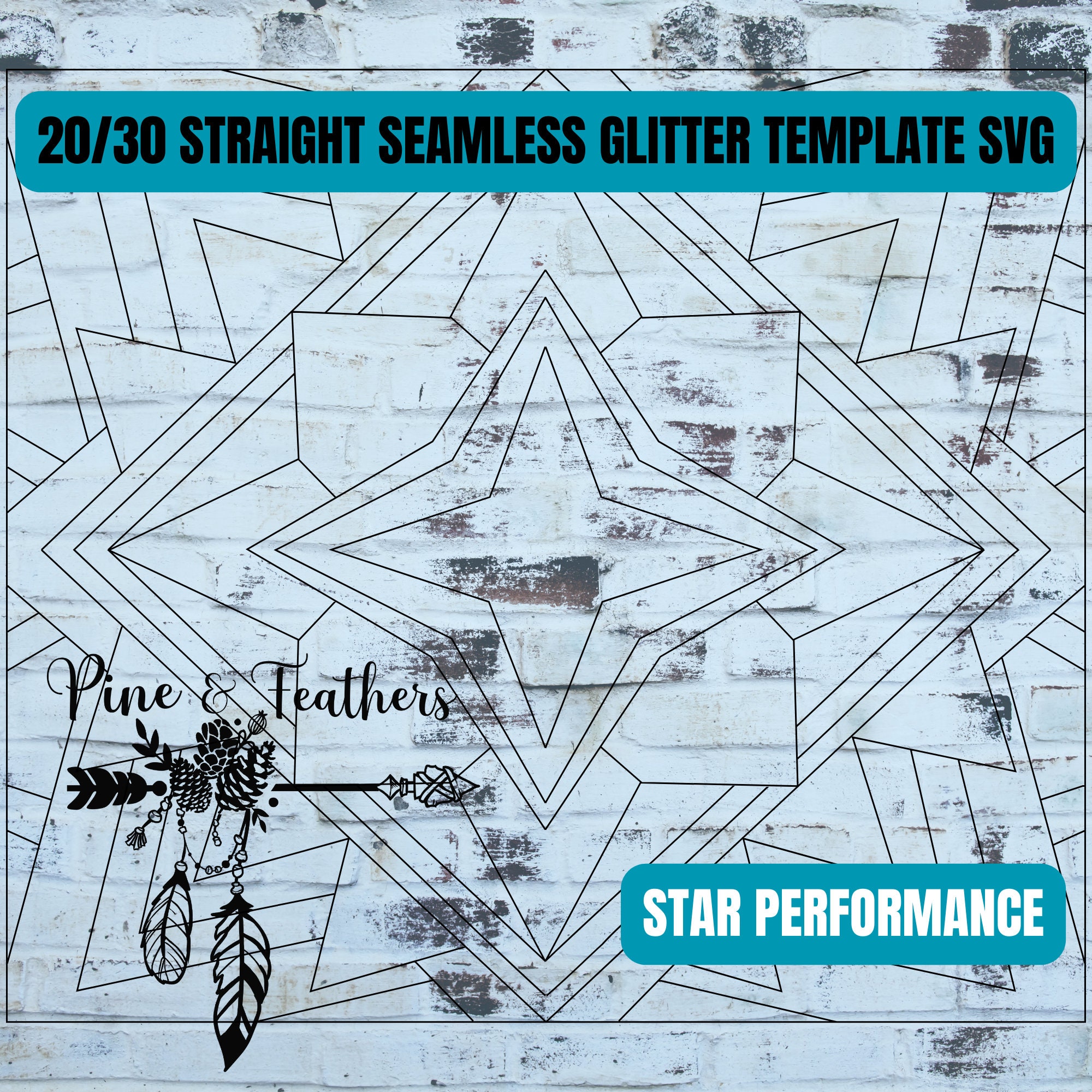 Star Performance Tumbler Template for 20 or 30oz Skinny Straight SVG ...