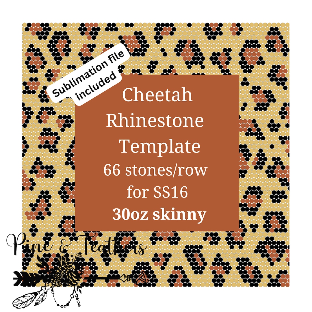 Cheetah Print Rhinestone Template 66 Stones 30oz SS16 Includes ...
