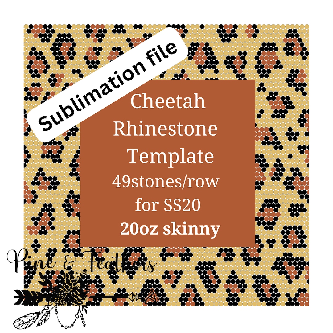 Cheetah Print Sublimation Rhinestone Template 48 Stones 20oz SS20 - Etsy