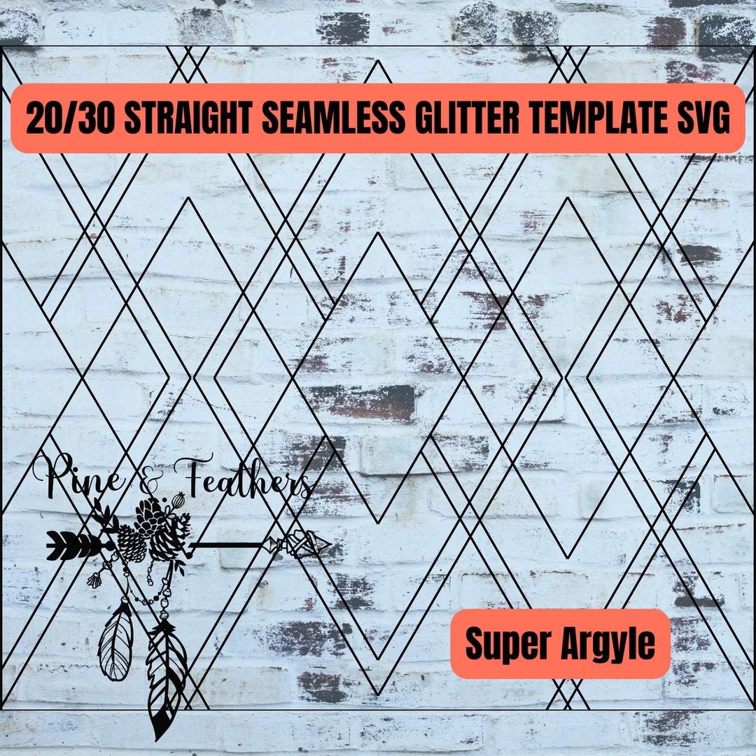 Super Argyle Tumbler Template for 20 or 30oz Skinny Straight SVG ...