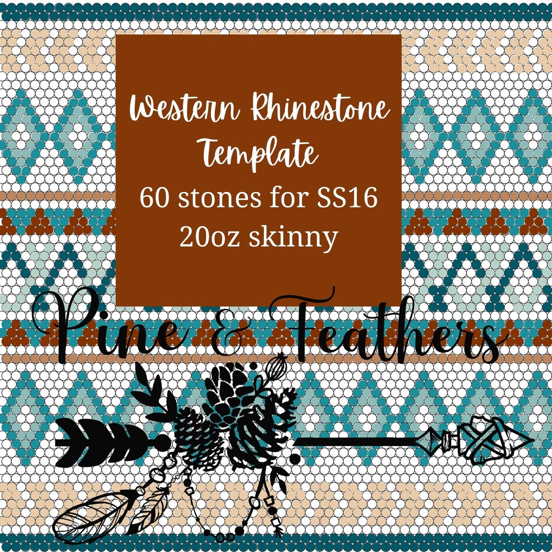 Western Rhinestone Template 60 Stones per Row SS16 - Etsy