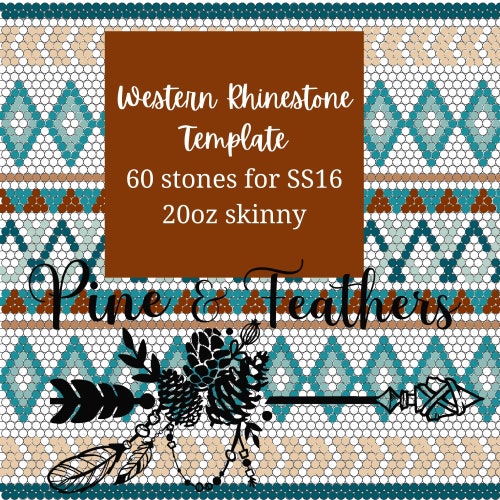 Cow Western Rhinestone Sublimation Template 60 Stones per Row - Etsy