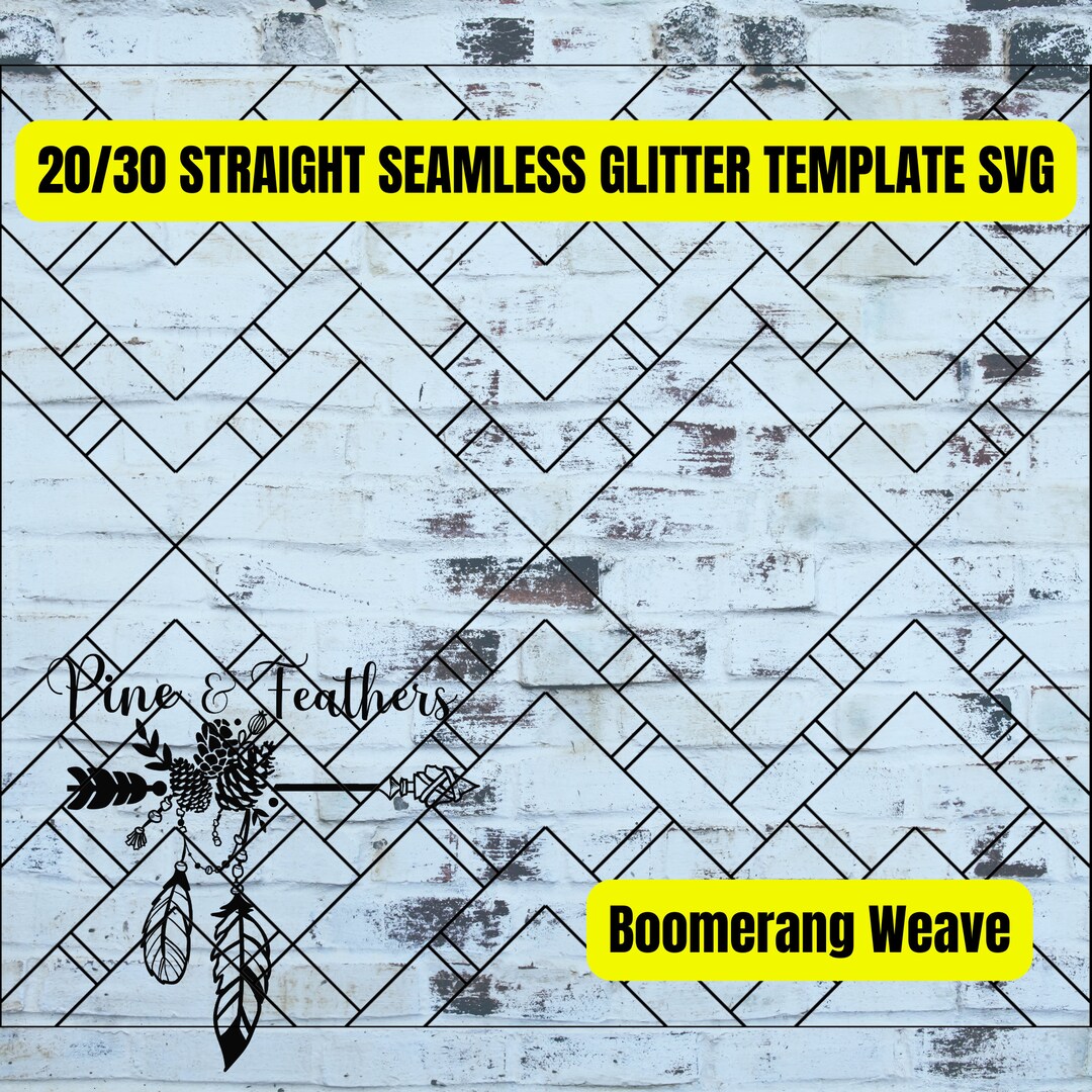 Boomerang Weave Tumbler Template for 20 or 30oz Skinny Straight SVG ...