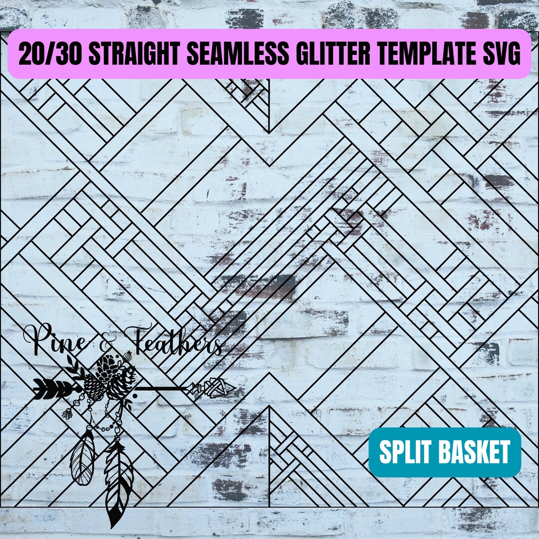 Split Basket Tumbler Template for 20 or 30oz Skinny Straight SVG ...
