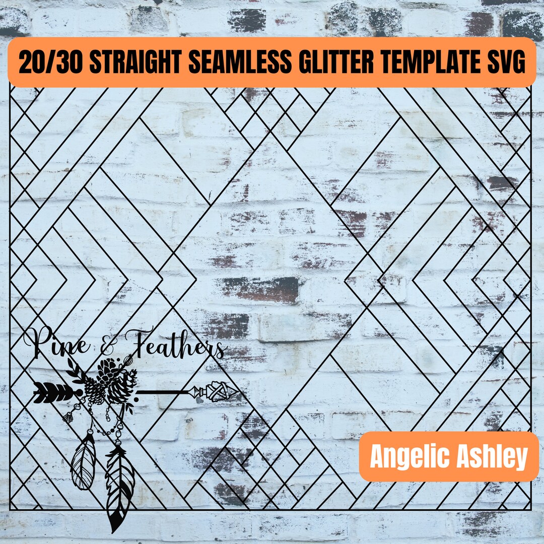 Angelic Ashley Tumbler Template for 20 or 30oz Skinny Straight SVG ...