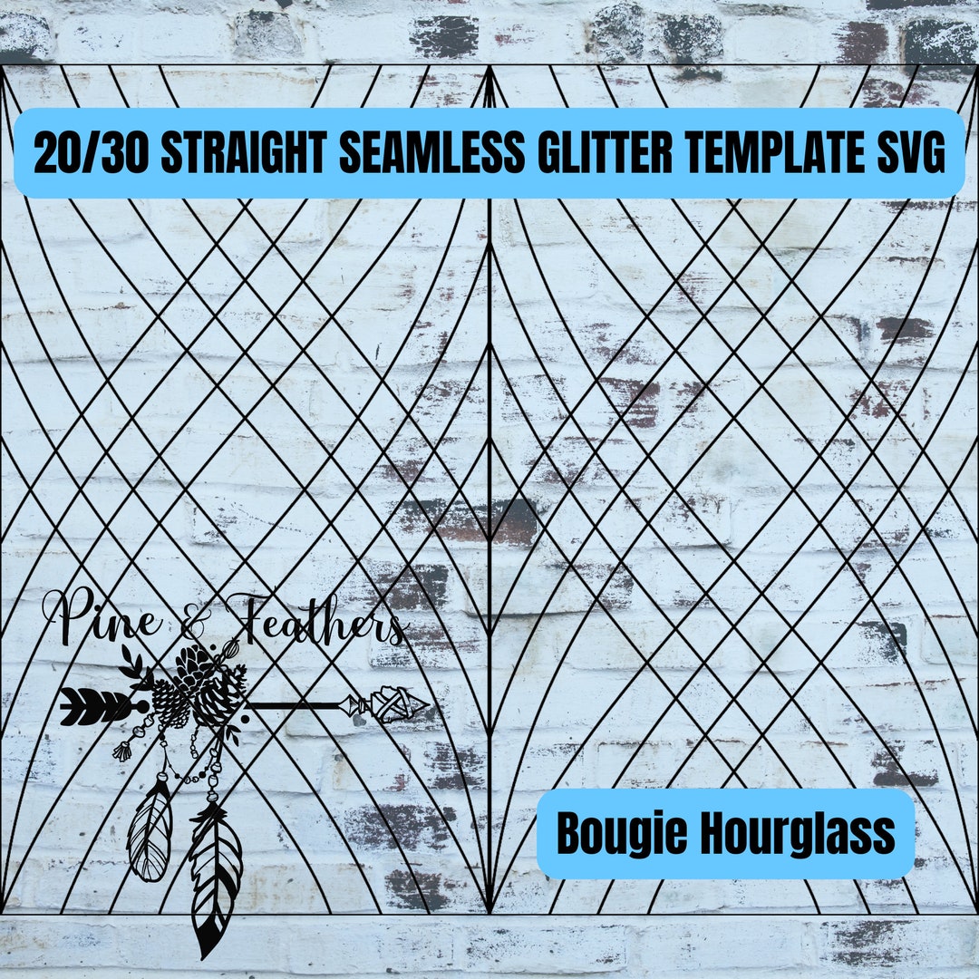 Bougie Hourglass Tumbler Template for 20 or 30oz Skinny Straight SVG ...