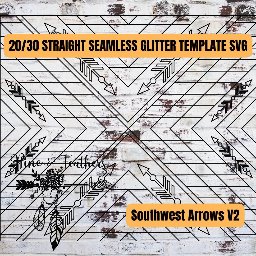 Southwest Arrows V2tumbler Template for 20 or 30oz Skinny Straight SVG ...