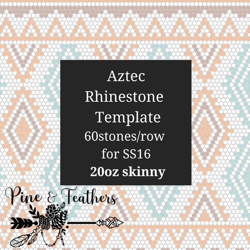 Boho Rhinestone Template 60 Stones per Row SS16 - Etsy