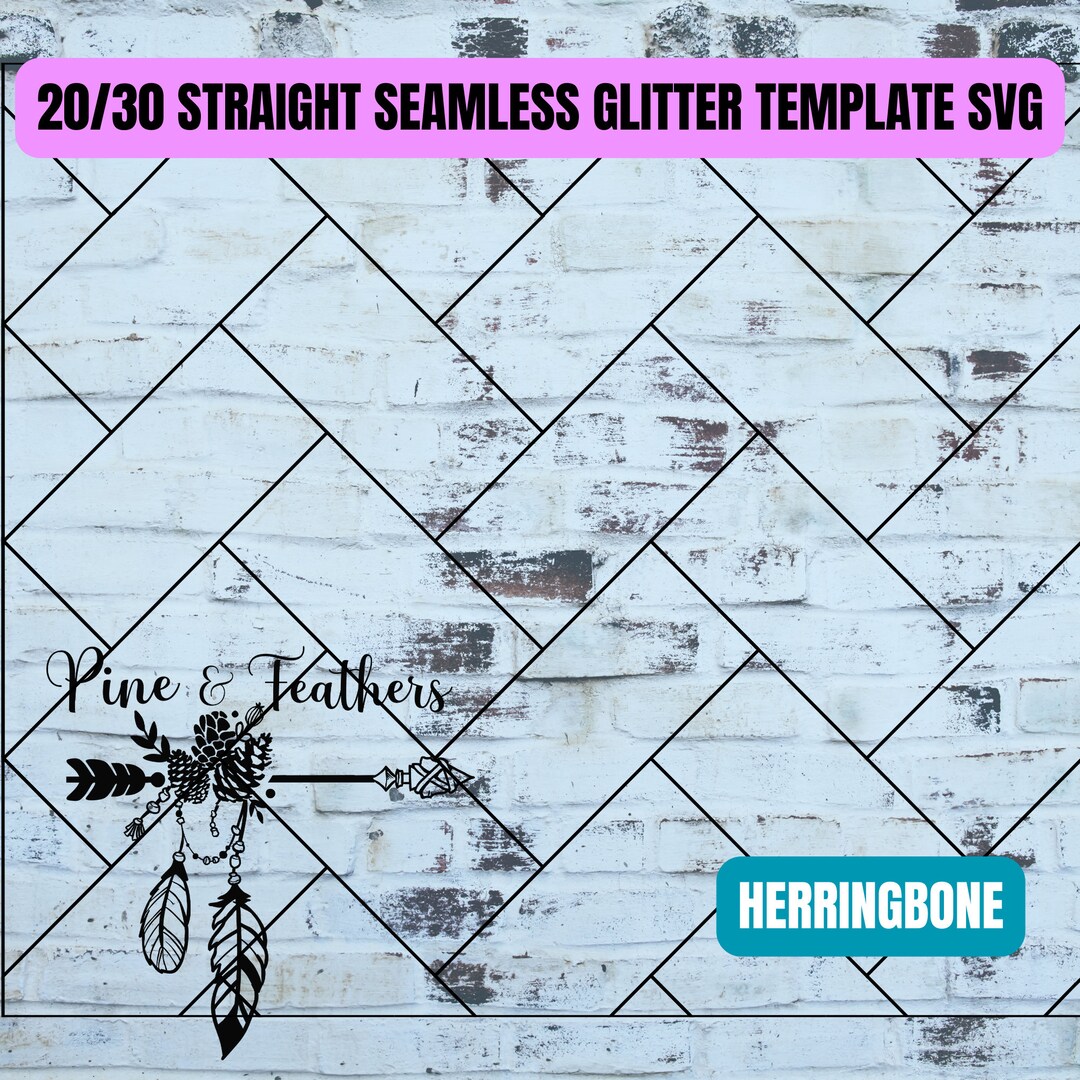 Herringbone Tumbler Template for 20 or 30oz Skinny Straight SVG ...