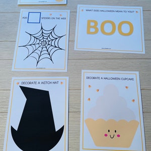 Halloween Playdough Mats, Fall Play Dough Mats, Back to School ...