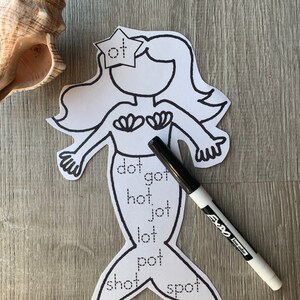 Word Families Mermaids Printable Activity, Kindergarten Worksheets ...