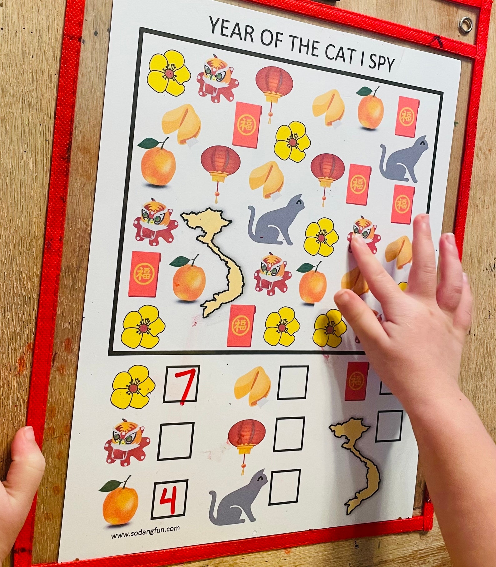 Lunar New Year I Spy and Count and Clip Cards 1-20 Year of - Etsy