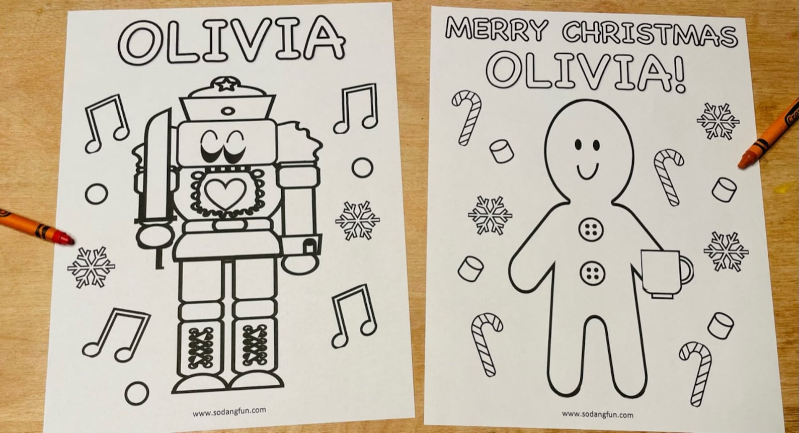 Personalized Christmas Coloring Pages Printable Holiday - Etsy