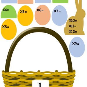 Easter Math Activity Multiplication Craft Printable Easter - Etsy