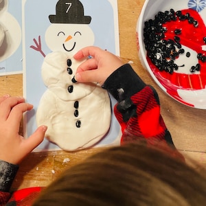 Winter Number Trace and Count Mats, Winter Math Mat, Counting Cards ...