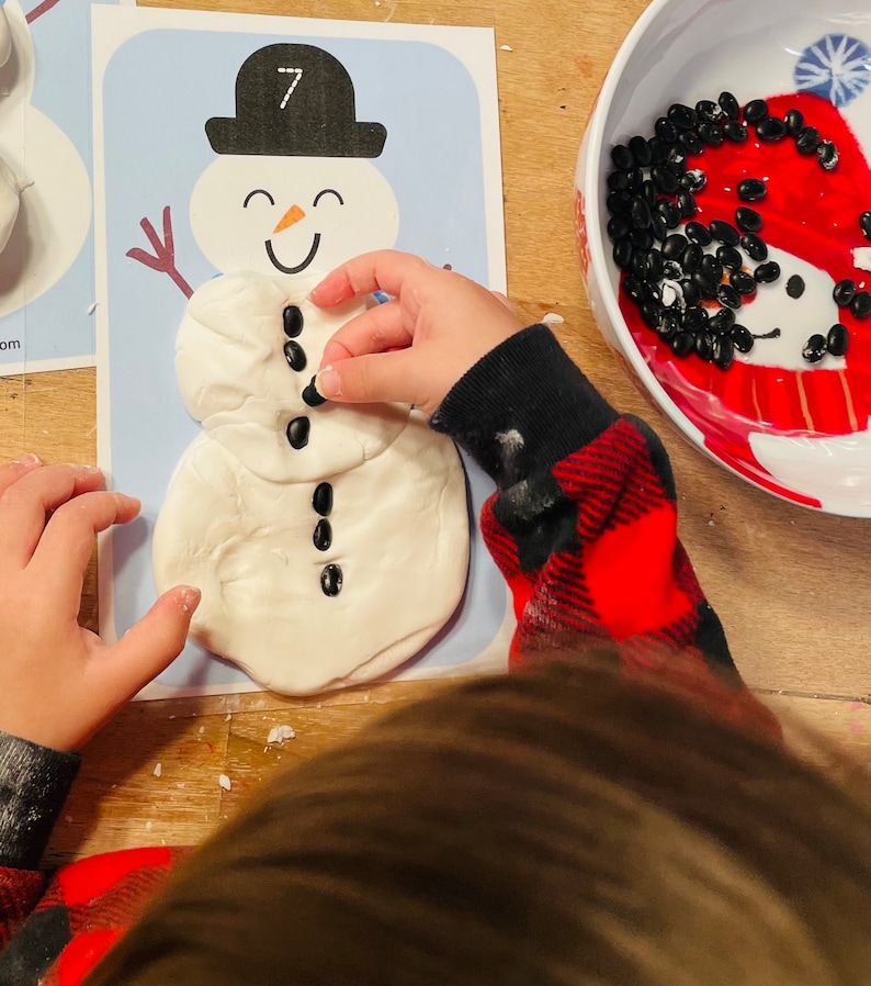 Winter Number Trace and Count Mats Winter Math Mat Counting - Etsy