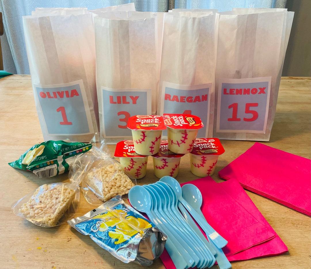 Baseball, Softball, Tee-ball, Soccer Team Treat Bags, Personalized ...