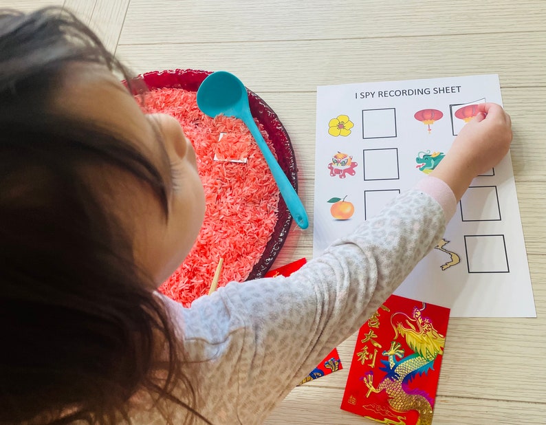 Lunar New Year Sensory I Spy and Dragon Fine Motor Counting Cards 1-24 ...