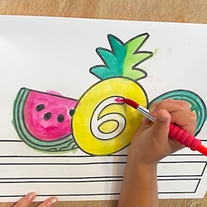 Fruit Coloring Crown, Fruit Craft for Kids, Fruit Birthday Party ...