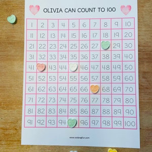 Personalized Hundreds Chart, Trace and Count to 100, Trace and Count to ...