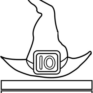 Paper Witch Hat, Witch Hat Paper Crown Template, Halloween Craft for ...