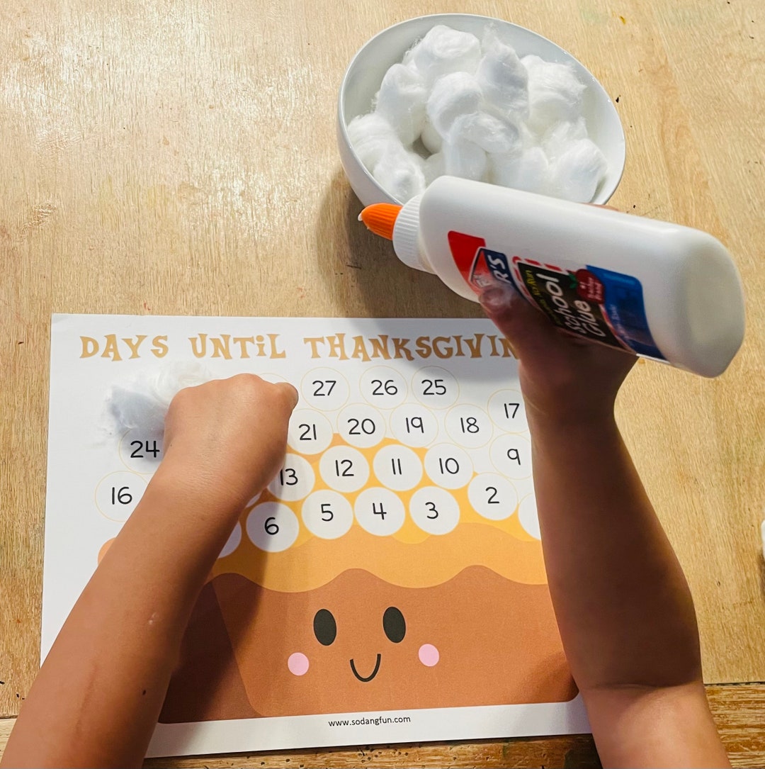 Thanksgiving Countdown, Thanksgiving Activity for Kids, Pumpkin Pie ...
