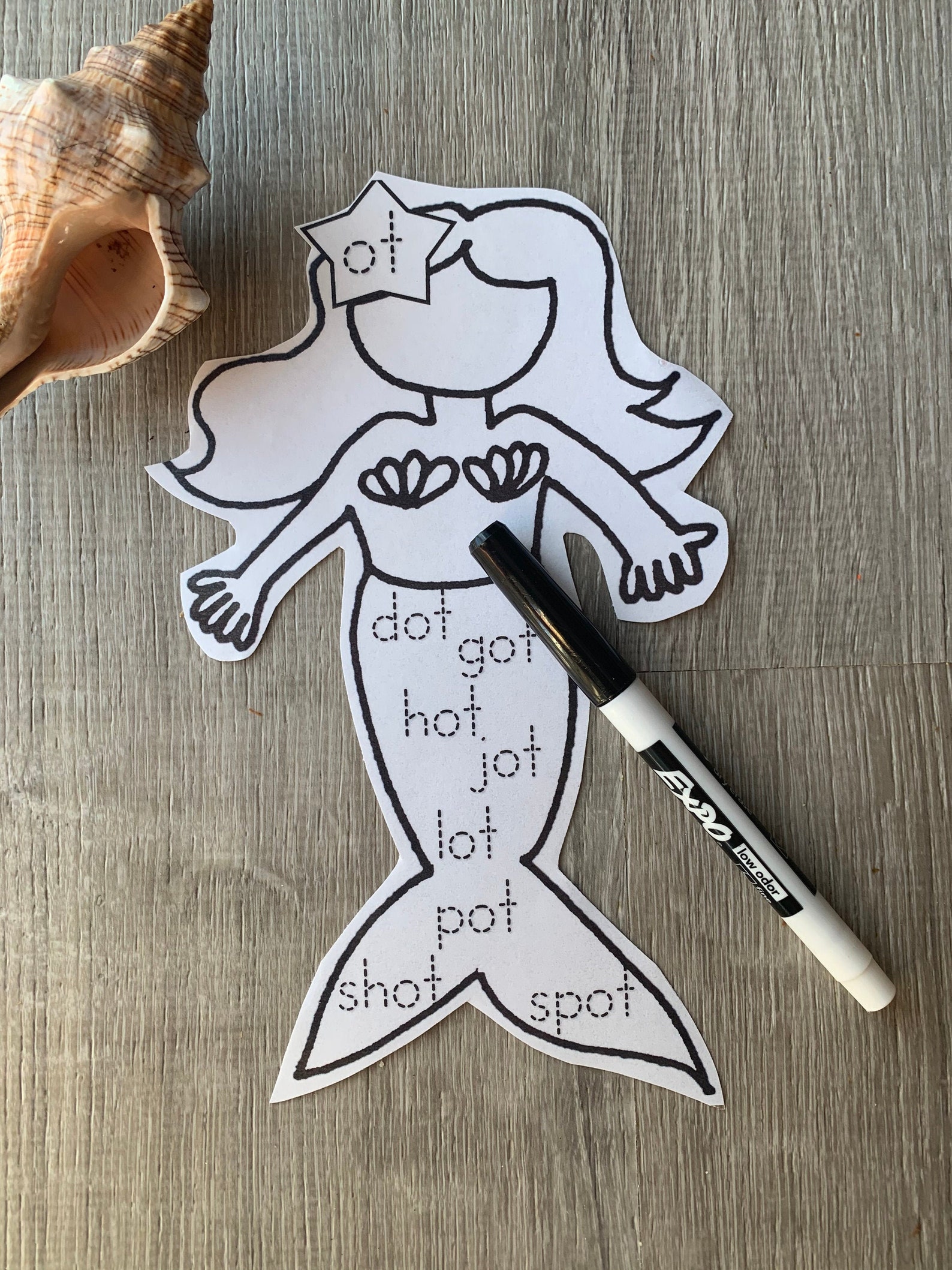 Word Families Mermaids Printable Activity Kindergarten - Etsy