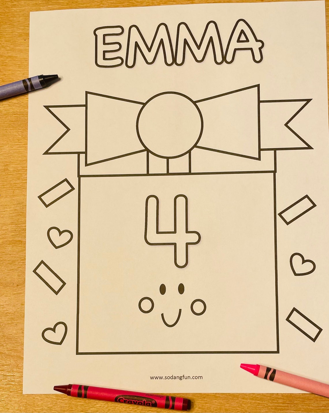 Personalized Birthday Coloring Pages for Kids Kids Birthday - Etsy