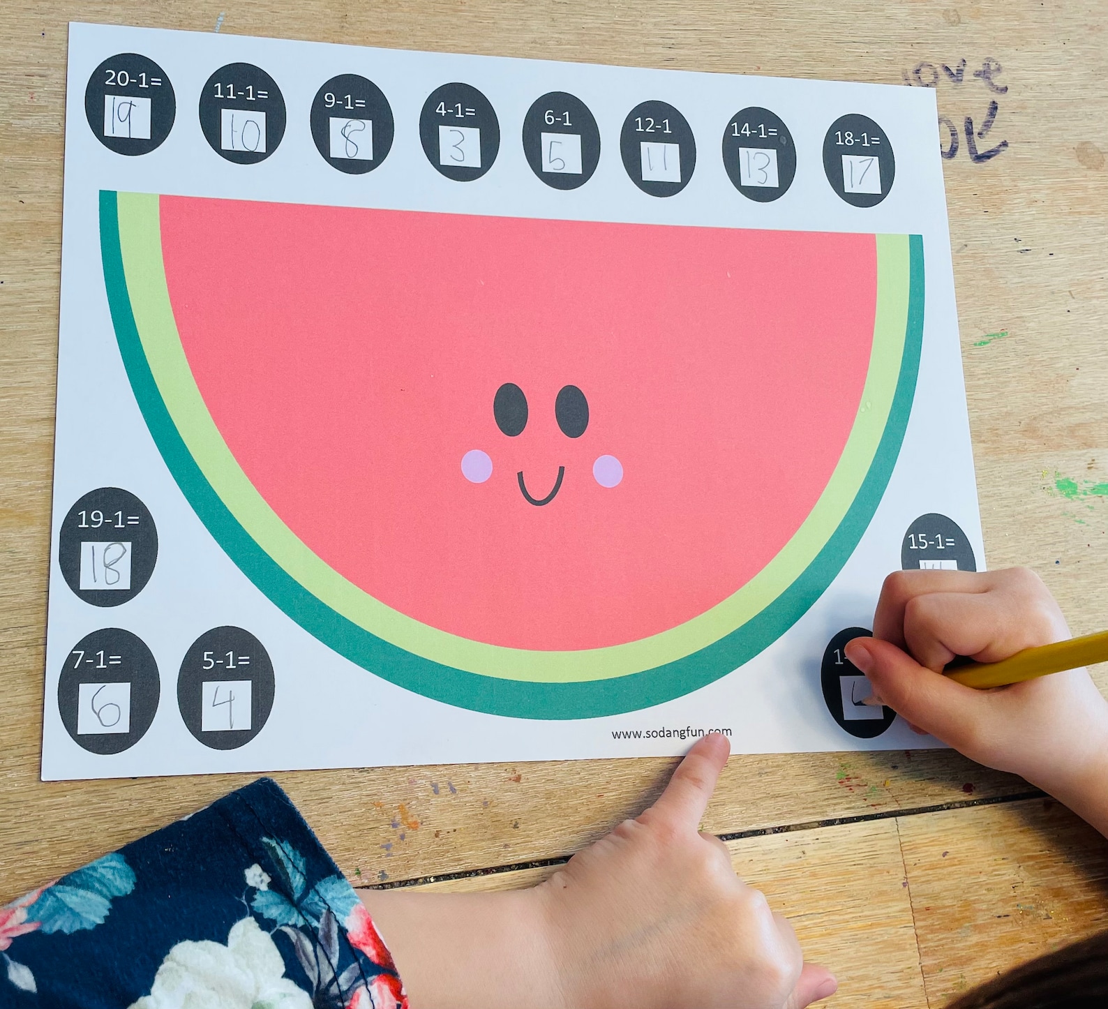 First Grade Math Craft, Grade 1 Subtraction Worksheets, Math Fruit ...