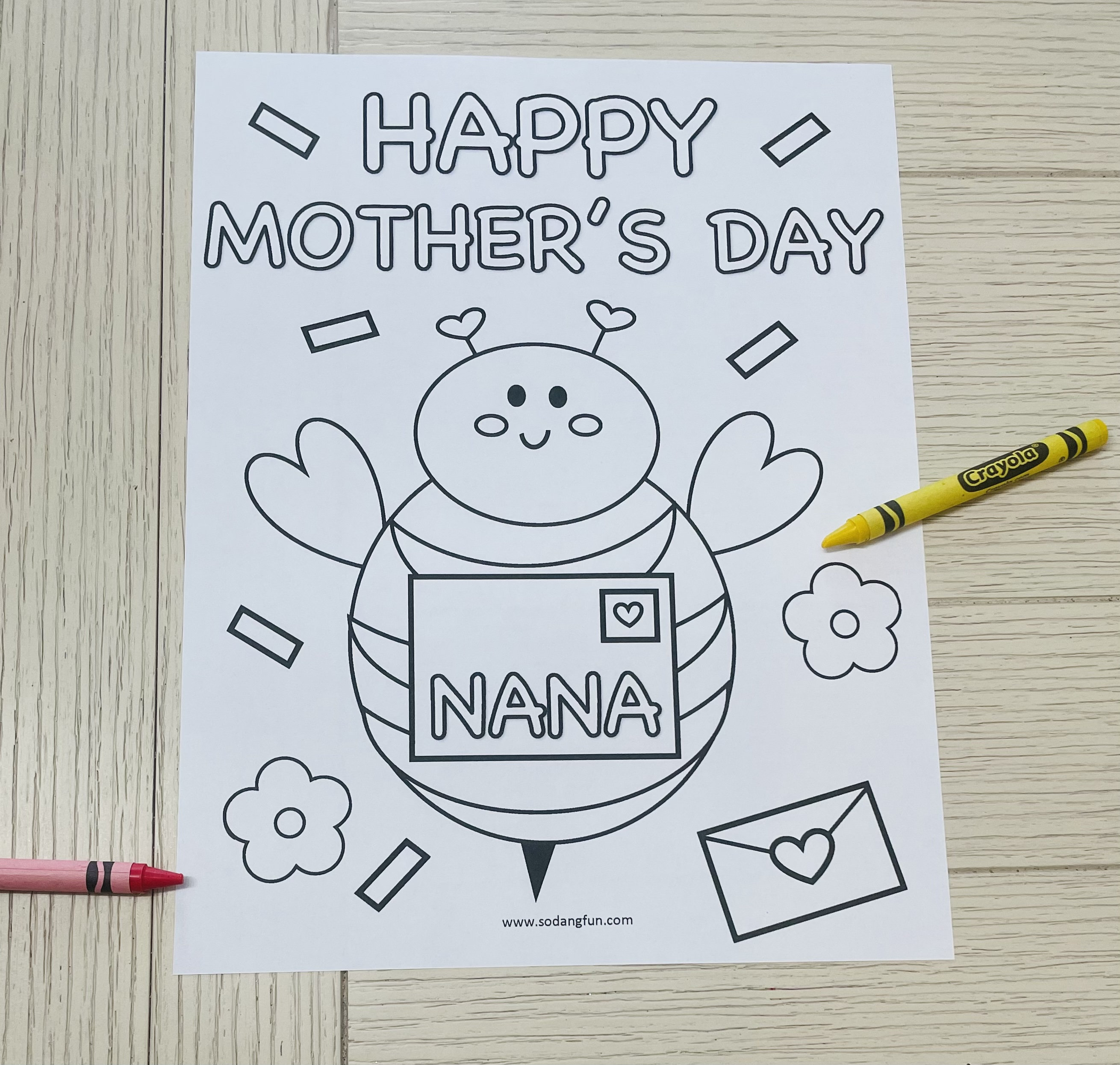 Mother's Day Coloring Pages for Mom, Grandma, and Aunties, Set of 5 - Etsy