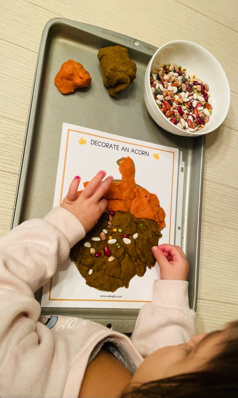 Thanksgiving Playdough Mats, Fall Counting Mats, Sensory Play Mats ...