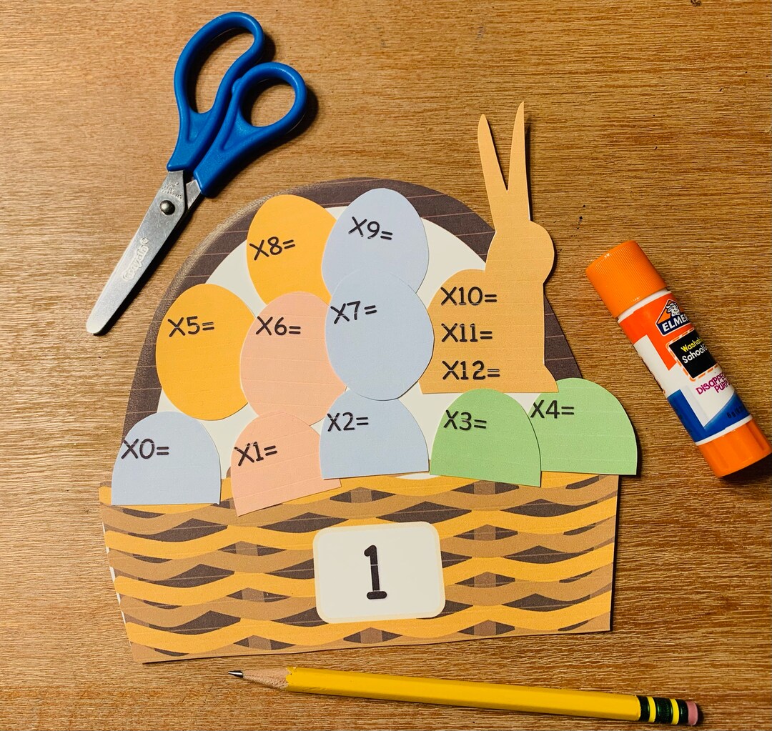 Easter Math Activity Multiplication Craft Printable Easter - Etsy