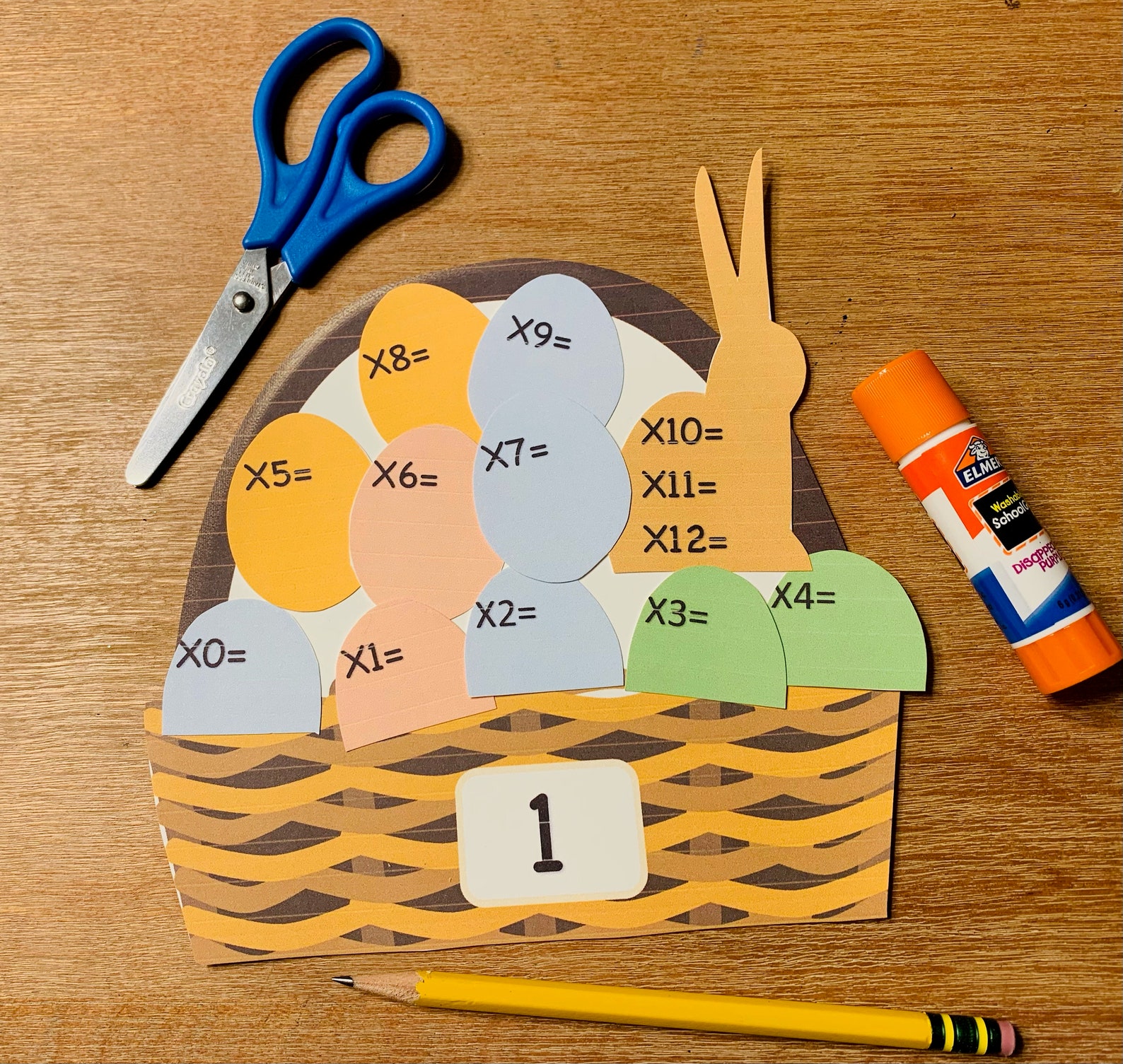 Easter Math Activity Multiplication Craft Printable Easter - Etsy